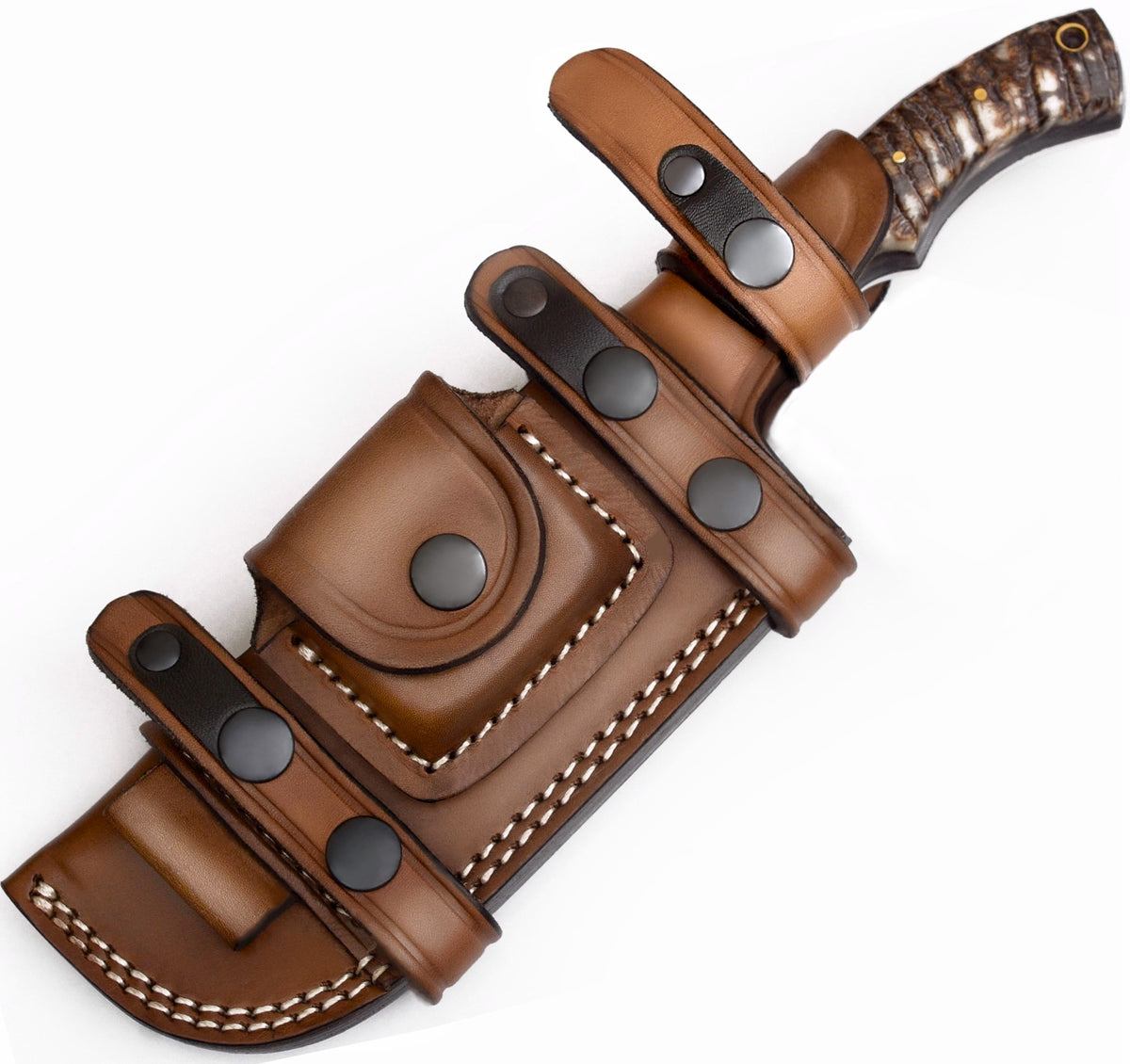 Ottoza Handmade D2 Steel Tracker Knife and Ram Horn Handle No:376